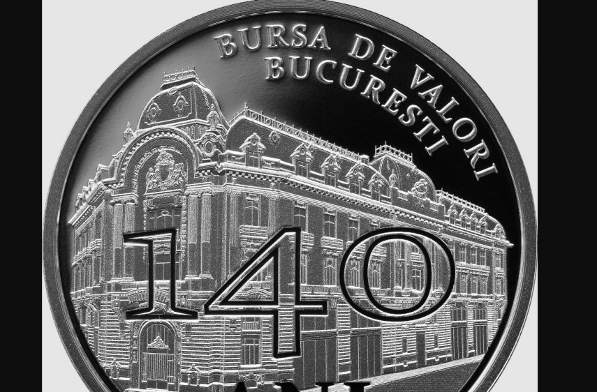 BNR lansează o monedă din argint cu tema “140 de ani de la înființarea Bursei de Valori București”