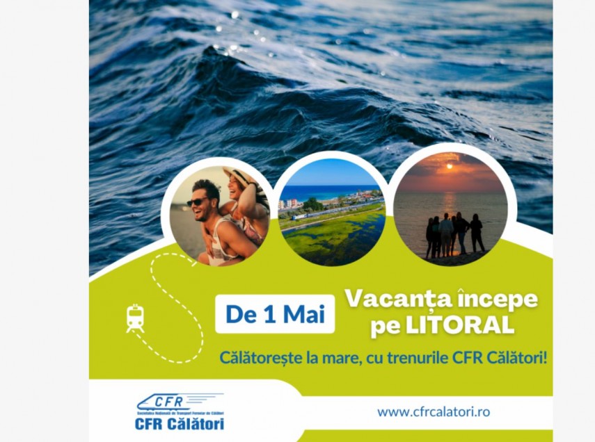Vrei sa vii pe litoral de 1 Mai? Iată programul trenurilor