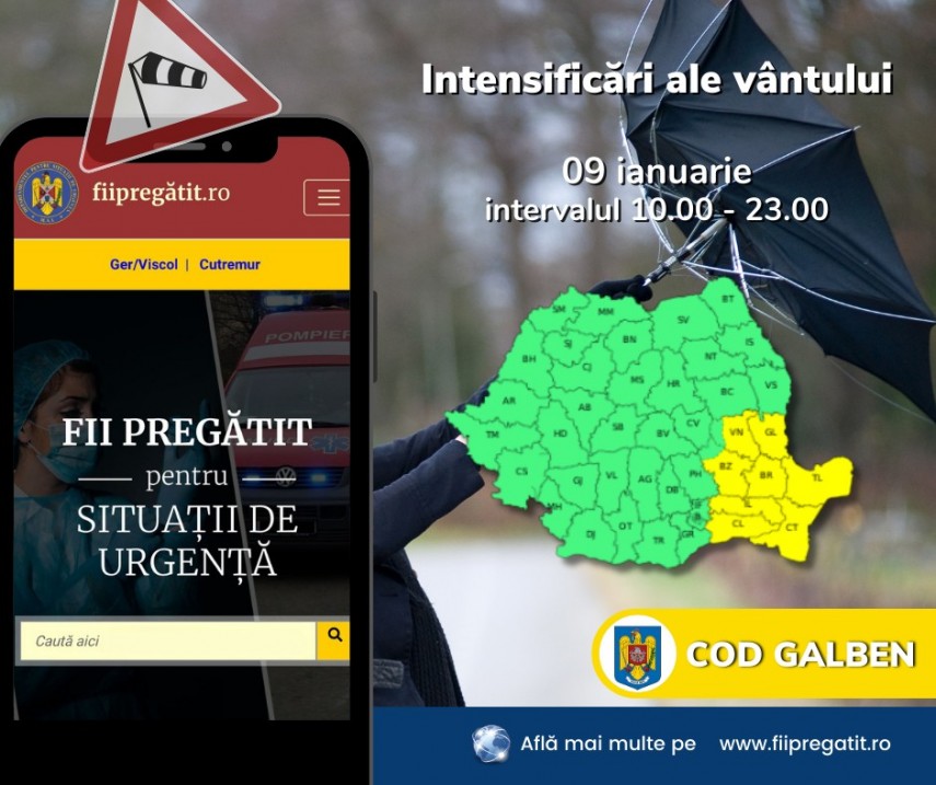 Cod galben de vreme rea. Ce recomandă IGSU populației