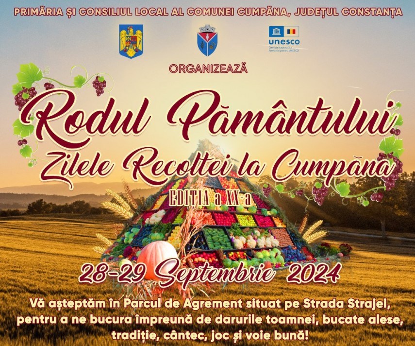 Spectacole și bunătăți de toamnă la Rodul Pământului - Zilele Recoltei la Cumpăna 2024